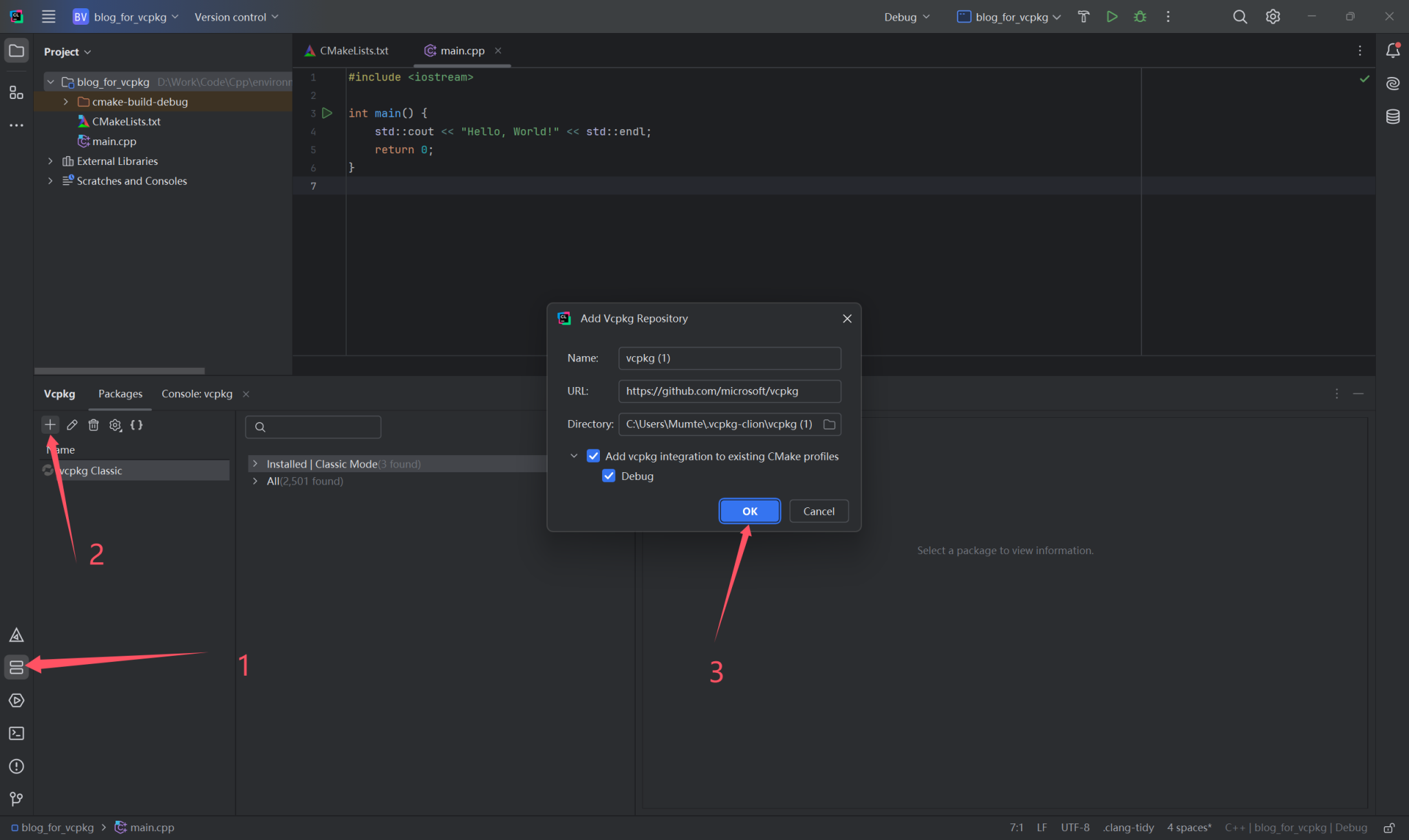 clion 使用 vcpkg 进行c++环境管理(macOS、Windows) – 木十的博客